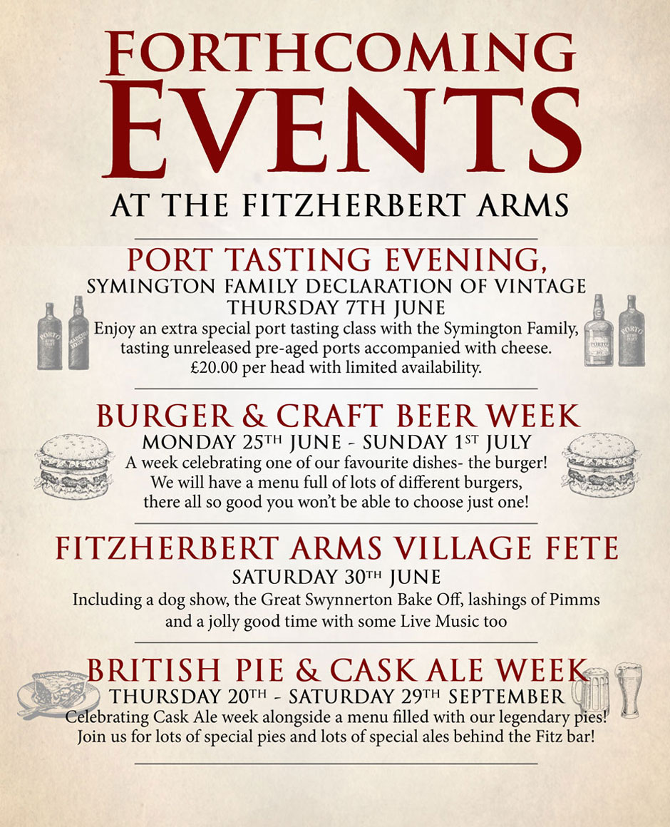 Events | The Fitzherbert Arms