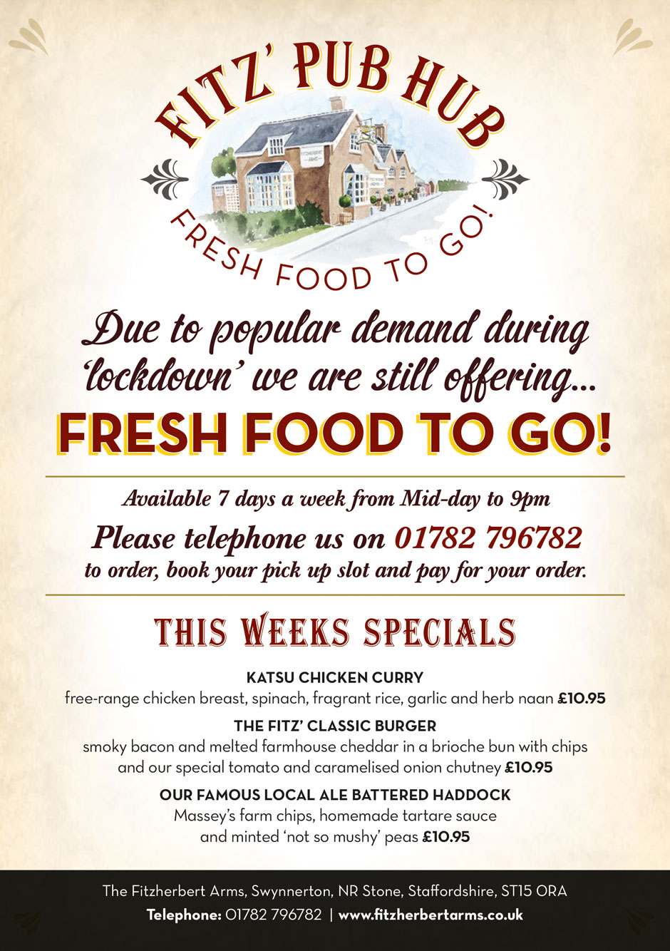 Food to Go | The Fitzherbert Arms