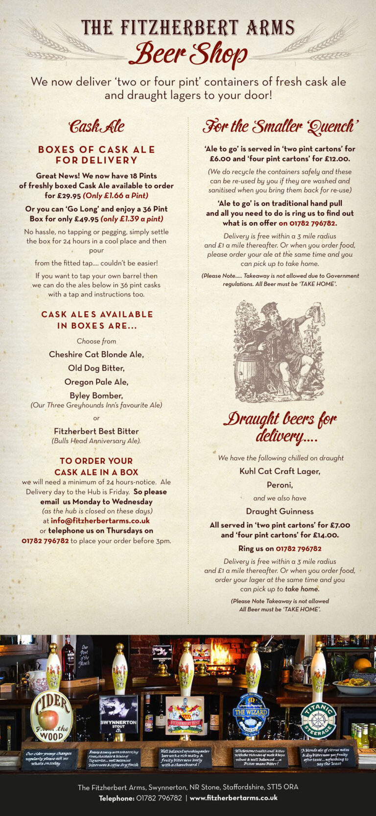 Beer Shop | The Fitzherbert Arms