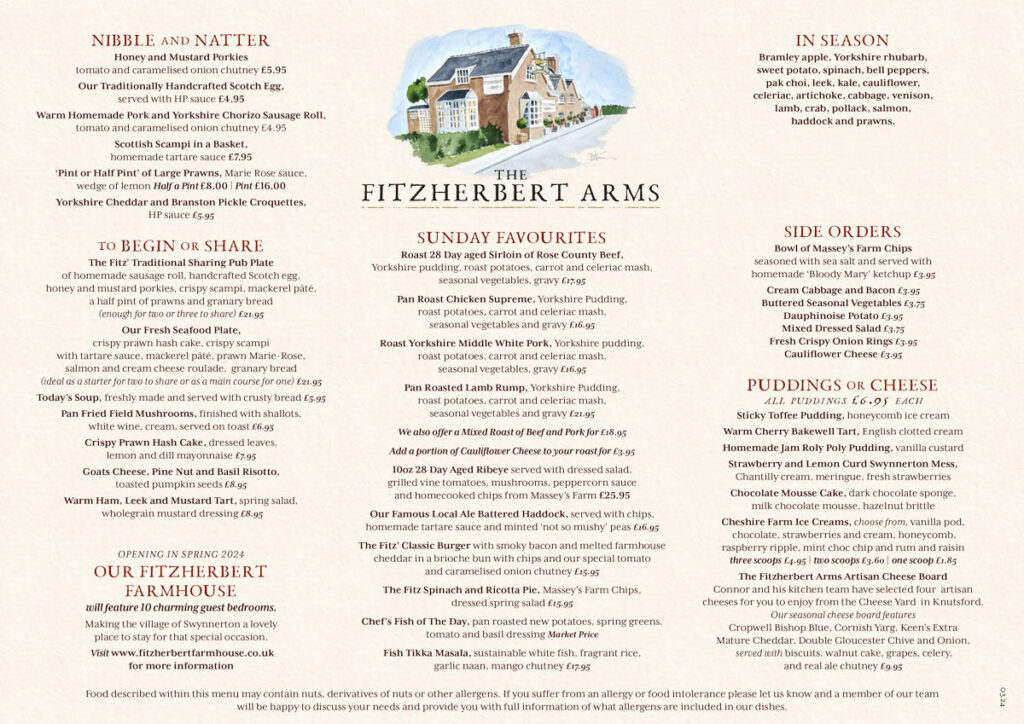 Sunday | The Fitzherbert Arms