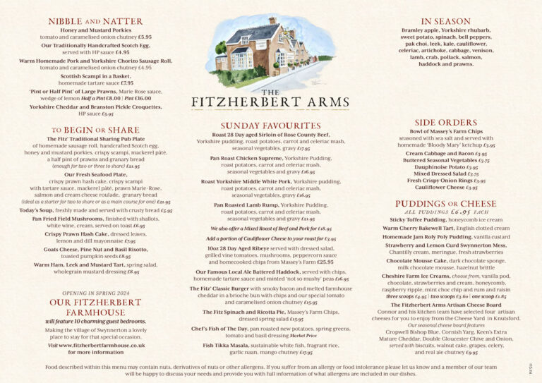 Sunday | The Fitzherbert Arms