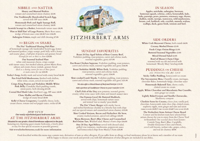 Sunday | The Fitzherbert Arms