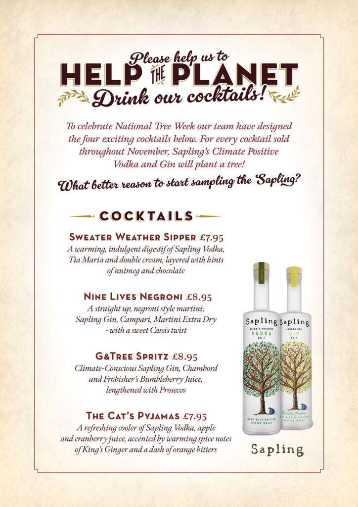 Tree Planting Cocktails | The Fitzherbert Arms