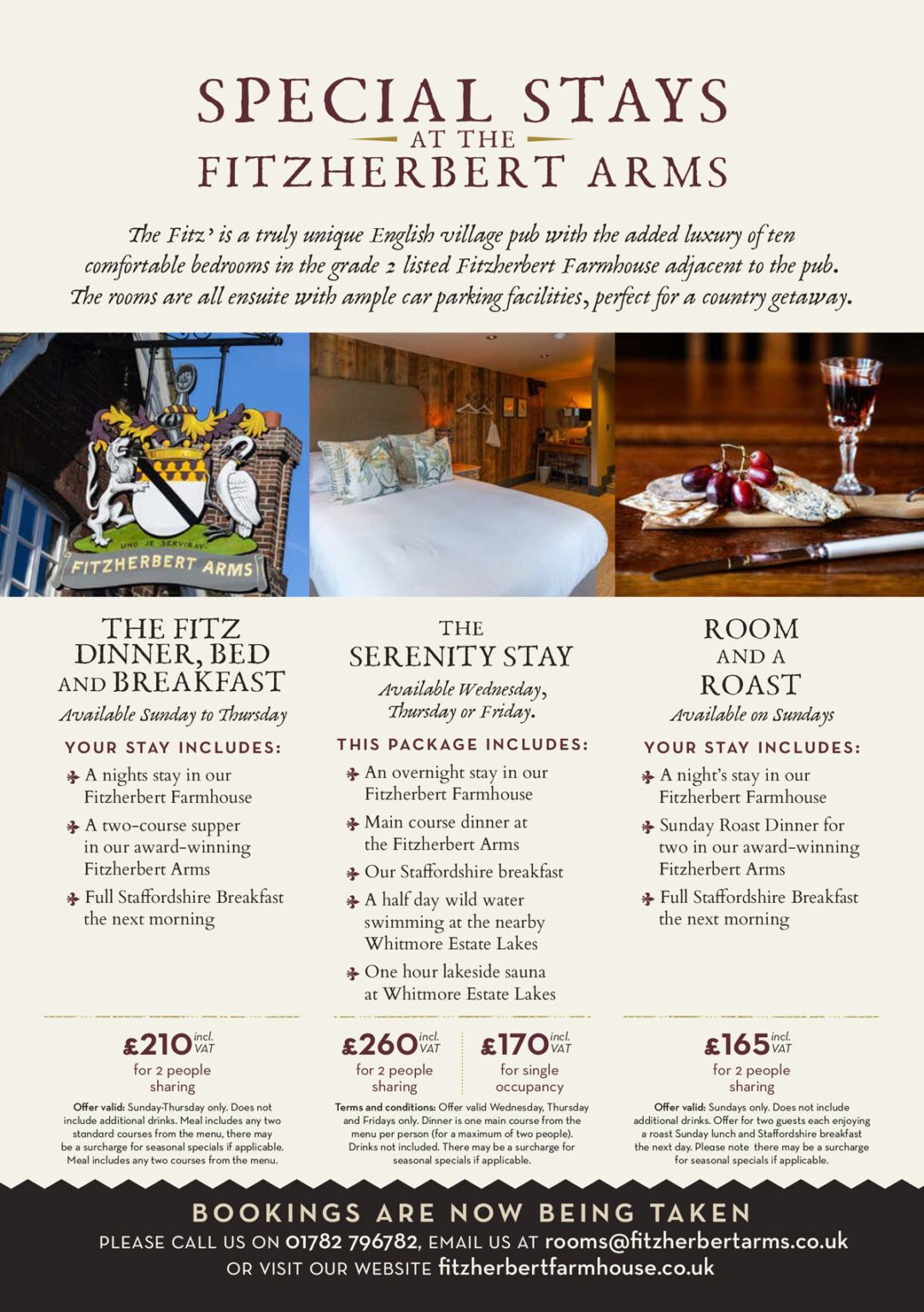 Room Offers | The Fitzherbert Arms